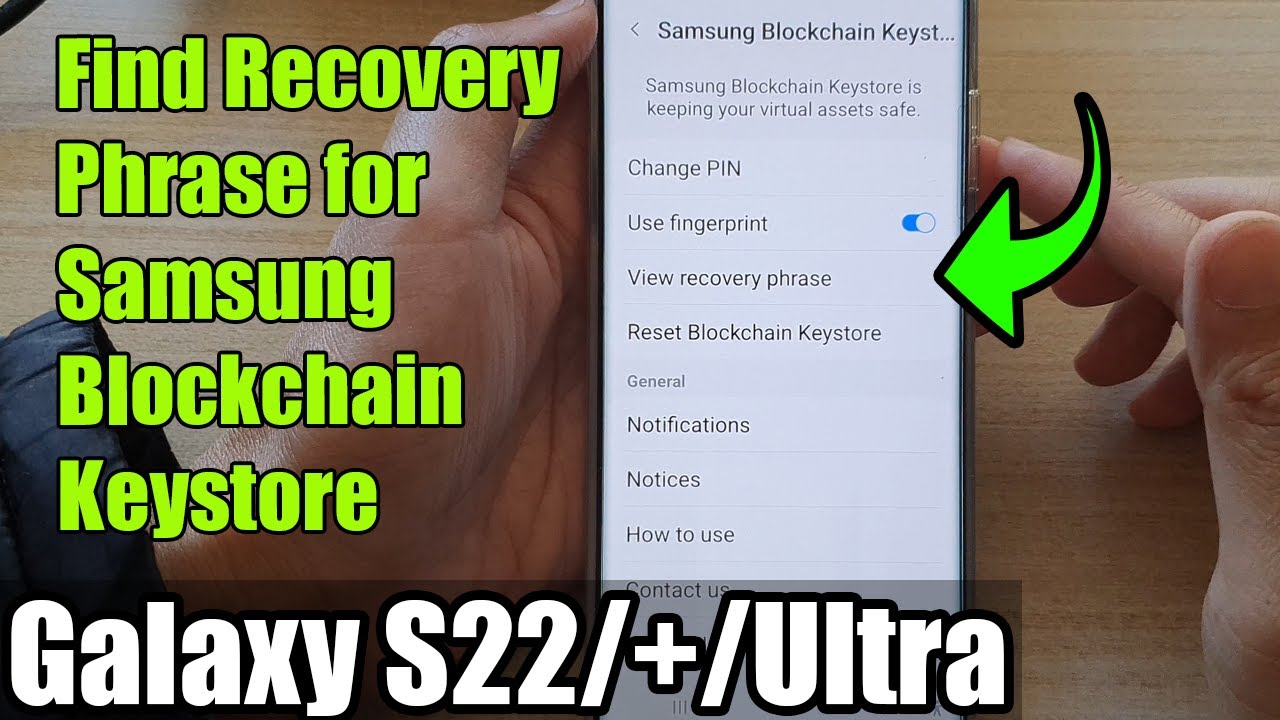 Galaxy S22/S22+/Ultra: How to Find Recovery Phrase for Samsung ...