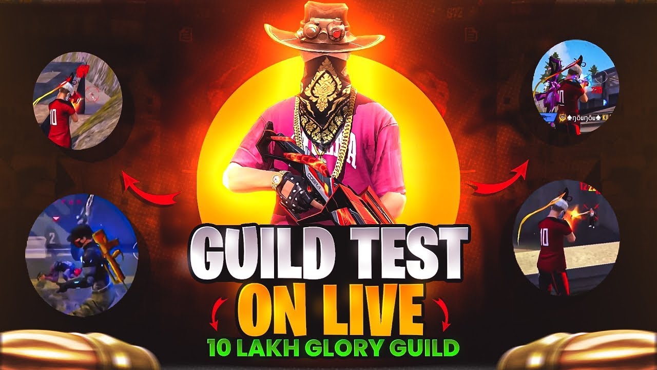 1V1 GUILD TEST ON LIVE 10 LAKH GUILD GLORY - YouTube