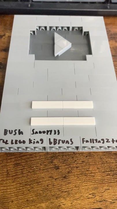 Part 2 of adding my subscribers names to this play button #lego #playbutton #challenge #shorts ...