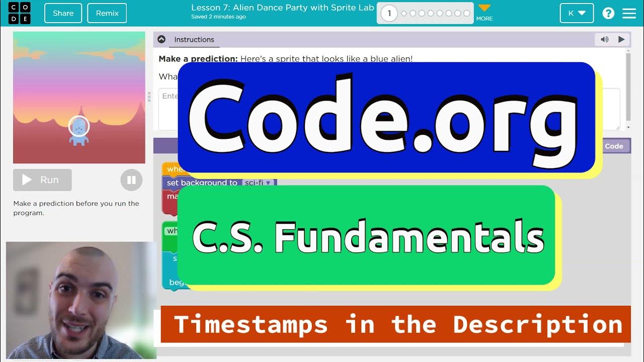 Code.org Course E Lesson 3 Alien Dance Party with Sprite Lab | Answers ...