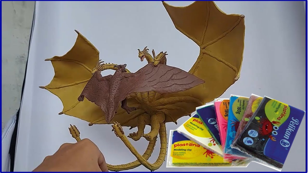 Rodan vs King Ghidorah with Clay / Plastilina. Godzilla: King of the ...