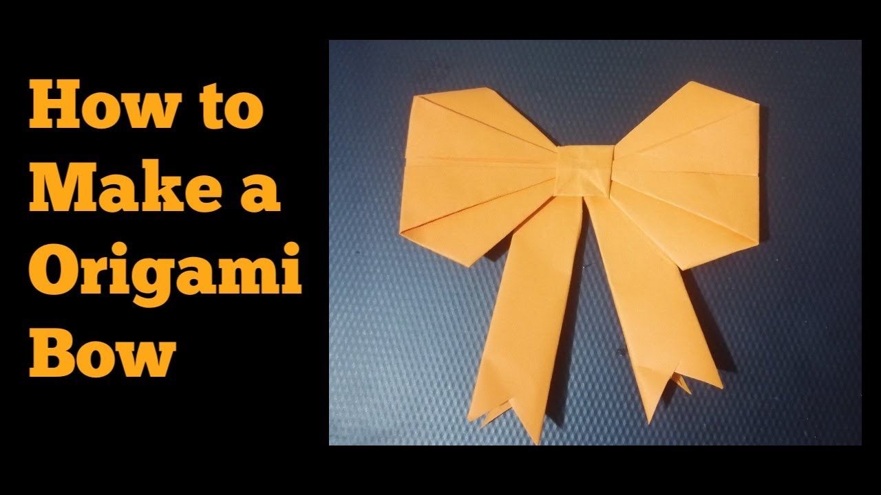 How to make an origami bow step by step - YouTube