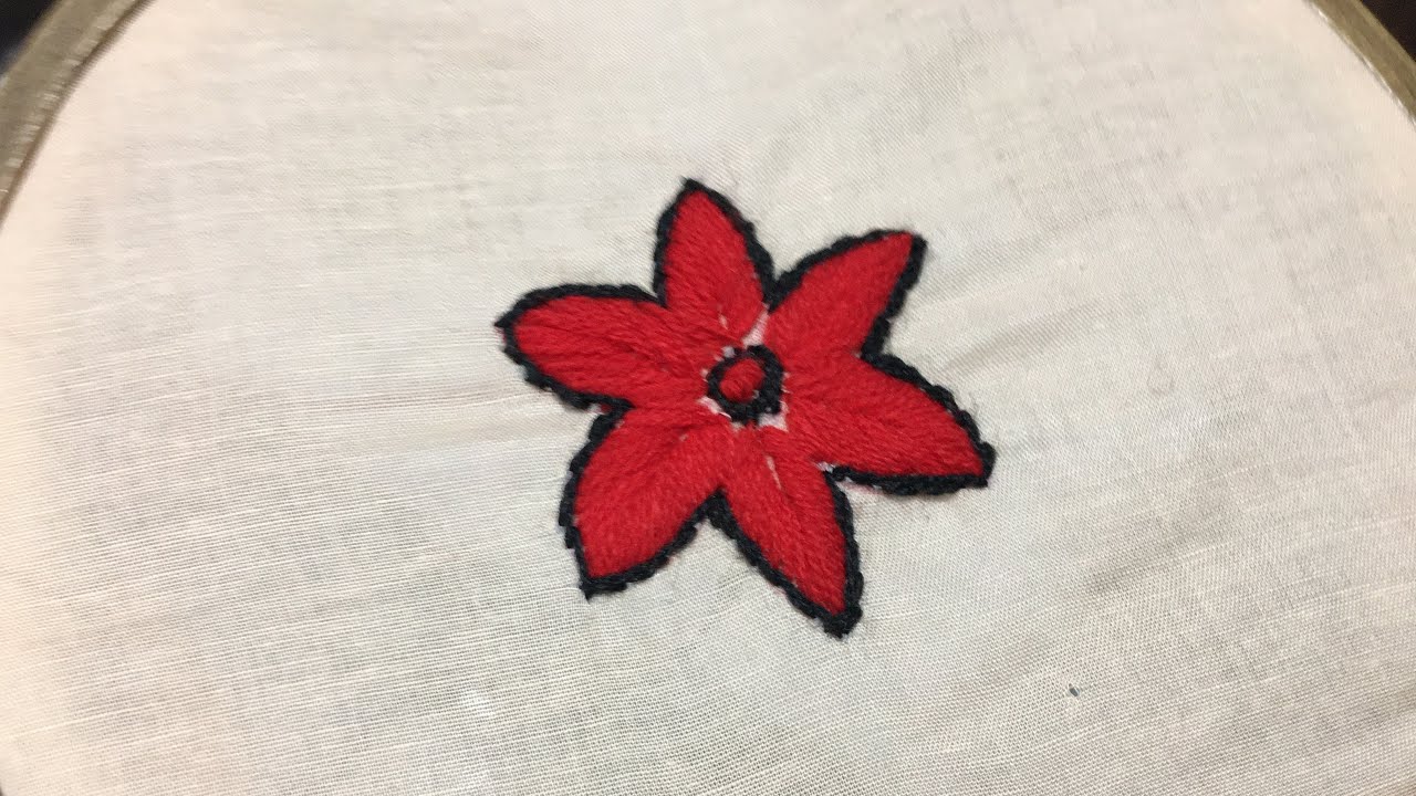 Flowers with threads||thread art||flower embroidery - YouTube