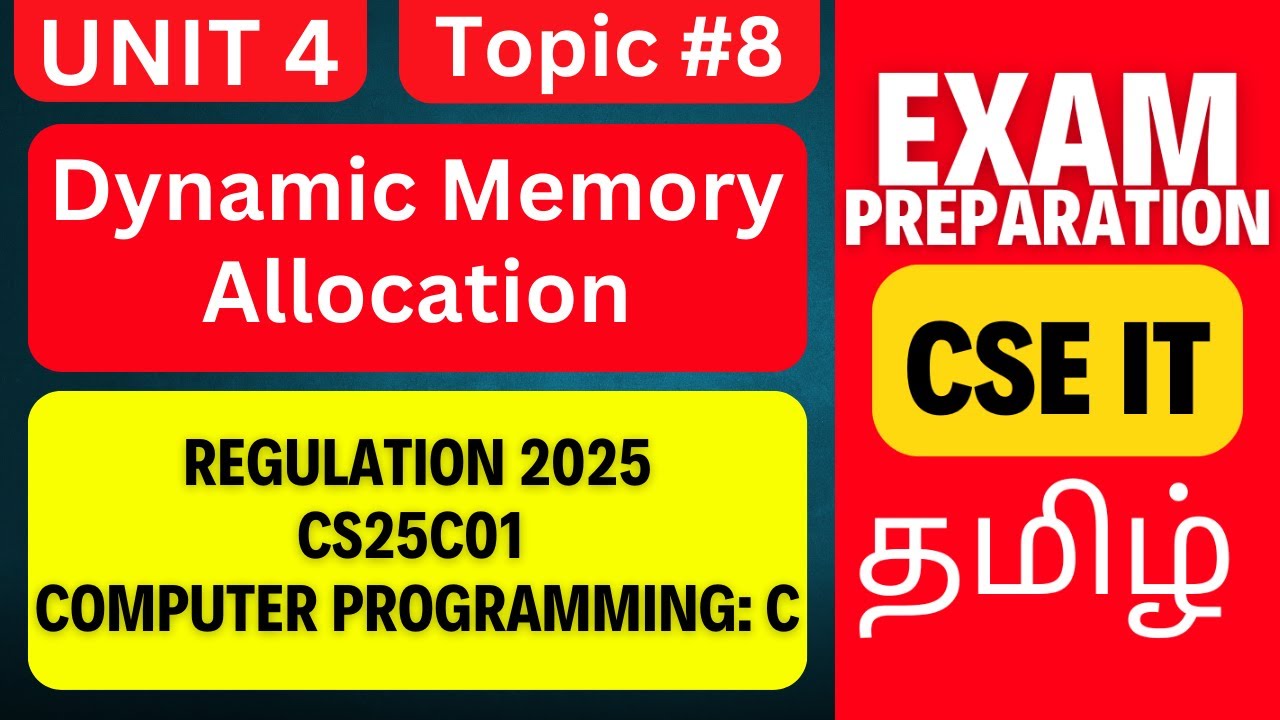 CS25C01 C Programming | Dynamic Memory Allocation in C | Anna ...