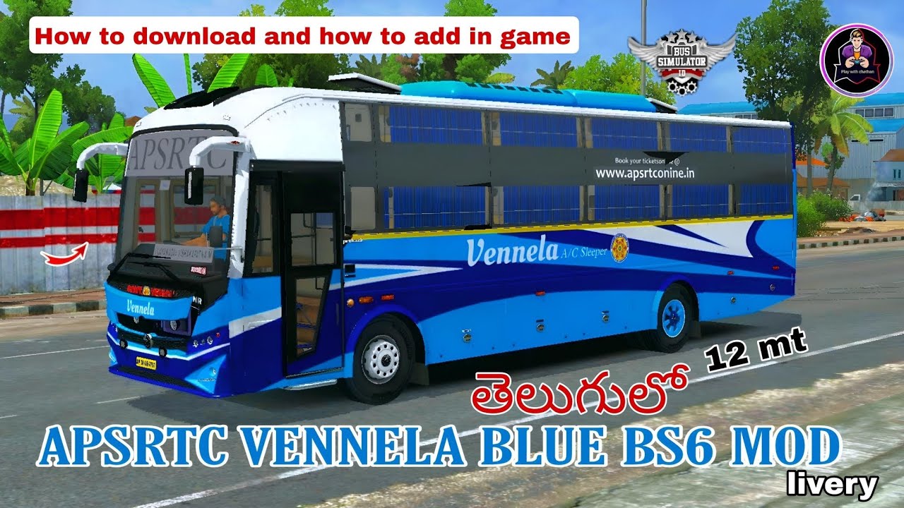 apsrtc vennela blue bus mod for bussid how to download and how to add ...