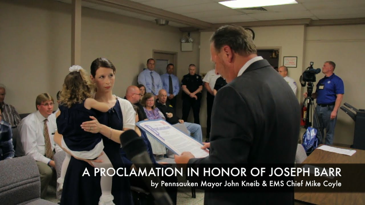 Proclamation in honor of Joseph Barr - YouTube