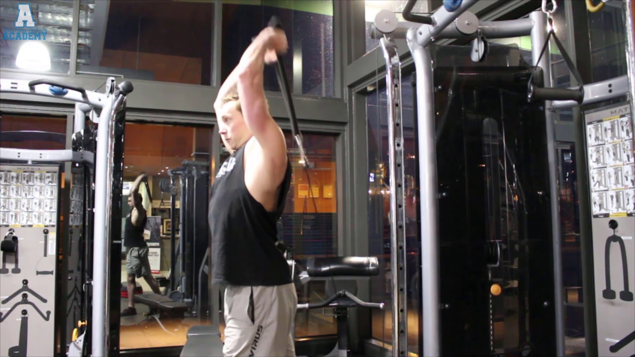 Overhead Rope Tricep Extension - YouTube