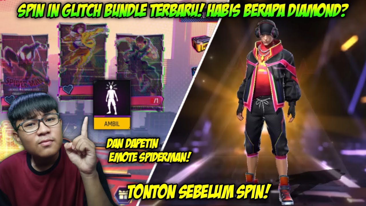 HABIS BERAPA DIAMOND UNTUK DAPETIN IN GLITCH BUNDLE TERBARU! CARA CEPAT DAPATKAN EMOTE SPIDERMAN ...