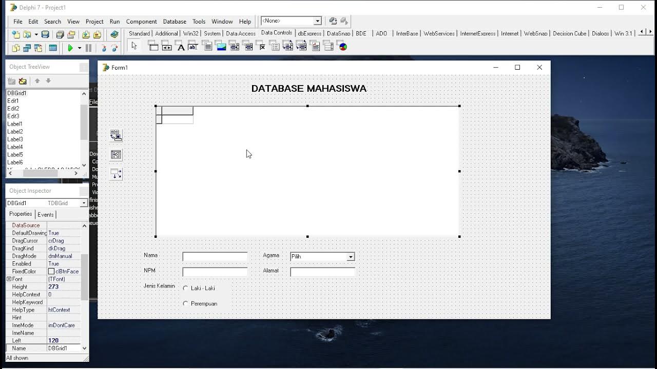 MEMBUAT PROGRAM SEDERHANA DATABASE MAHASISWA DENGAN DELPHI 7 DAN MS. ACCESS - YouTube