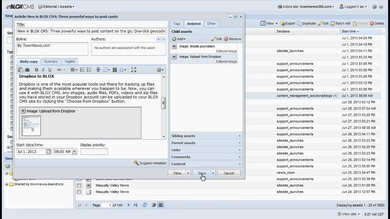New in BLOX CMS: Drag images and other editorial content directly into ...