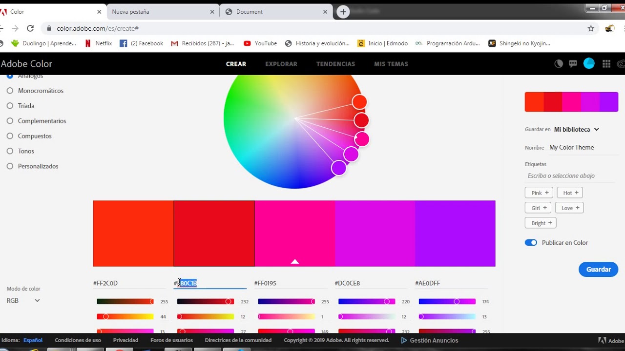 seleccionar colores para paginas web utilizando la teoría del color ...