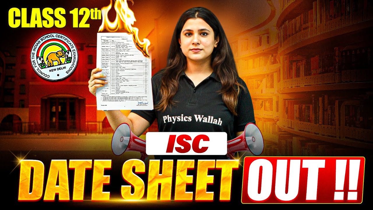 Class 12 ISC Date Sheet OUT 2026 !! 🔥 ISC Biggest Update | Don't Skip ...