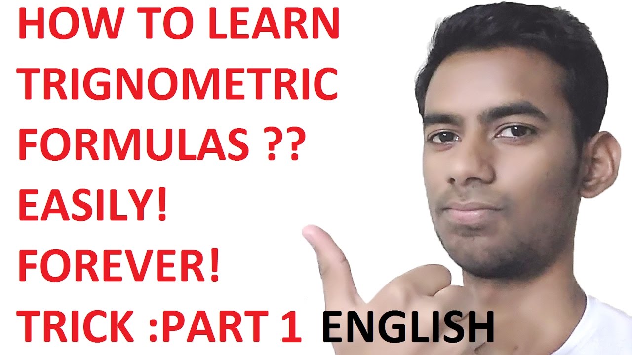 How to learn trigonometric formulas? Trick: Part 1:English - YouTube