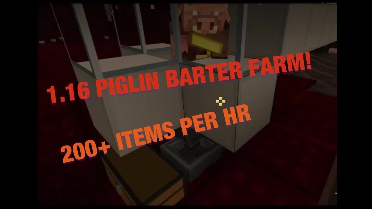 How to make a auto Piglin barter farm in 1.16!!! - YouTube