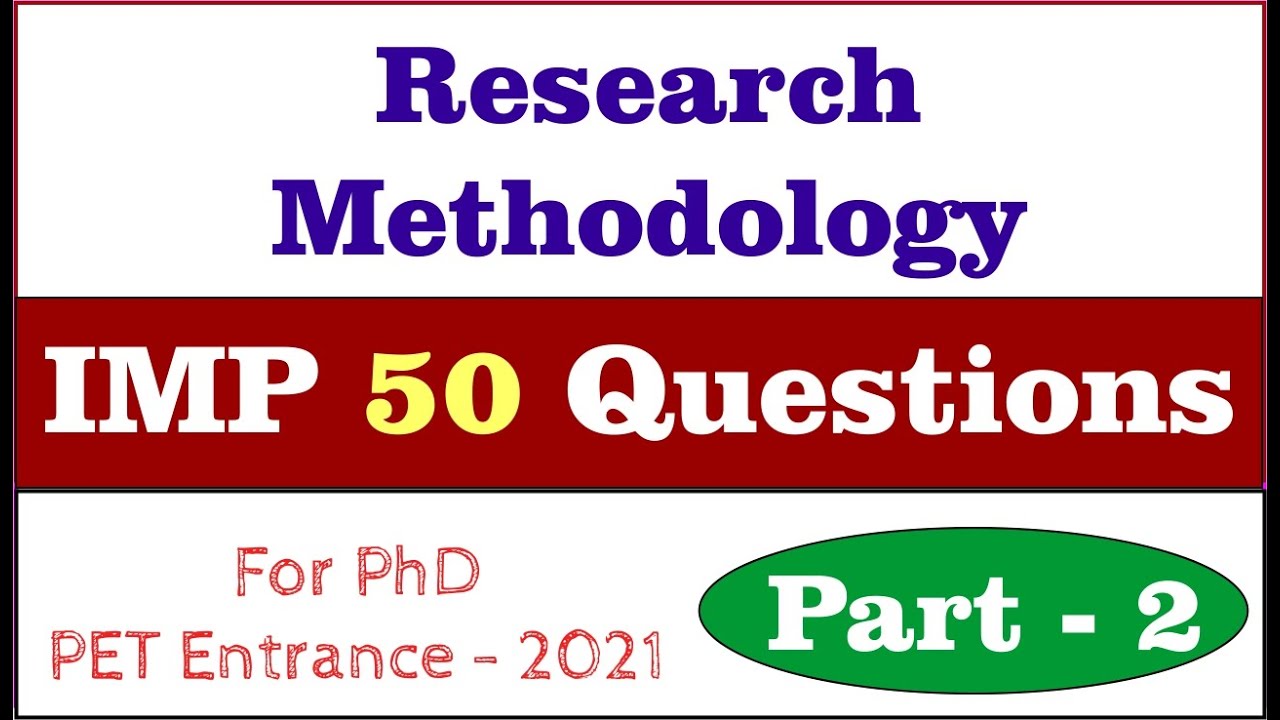 research methodology imp 50 questions part 2 - YouTube