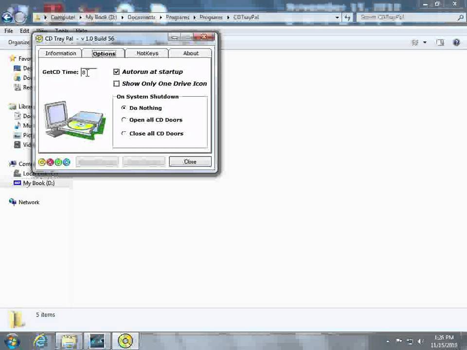 Using CD Tray Pal (Freeware Program) - YouTube