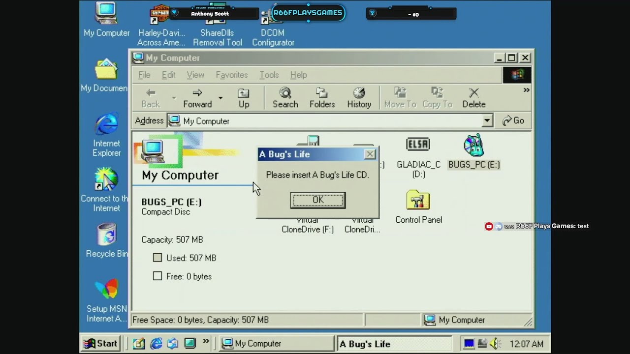 Trying to get Disney's & Pixars A Bug's Life Action Game to work on my Windows ME PC - YouTube