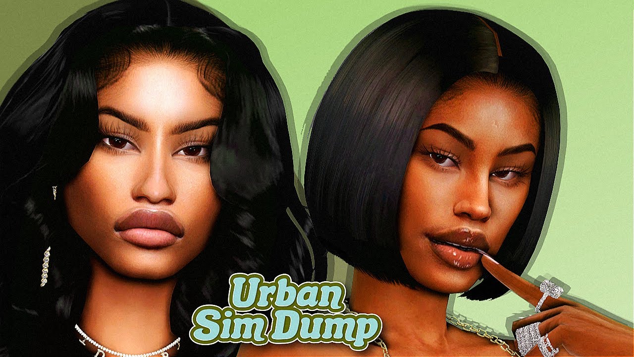 OMG THE BEST URBAN SIMS 4 HAIR + CC Folder | Sims 4 Create a Sim - YouTube