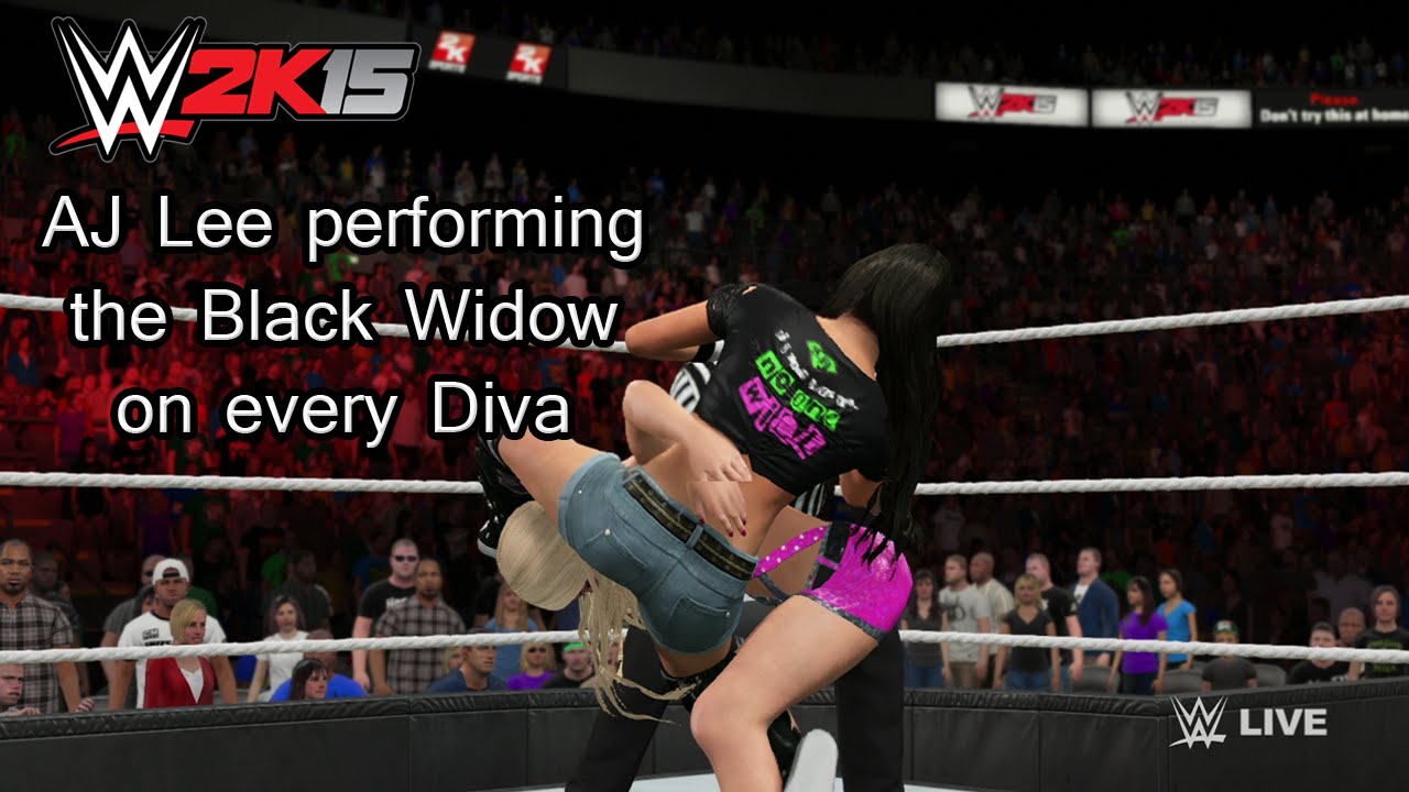 Wwe 2k15 Ps4 Aj Lee Performing The Black Widow On Every Diva Youtube