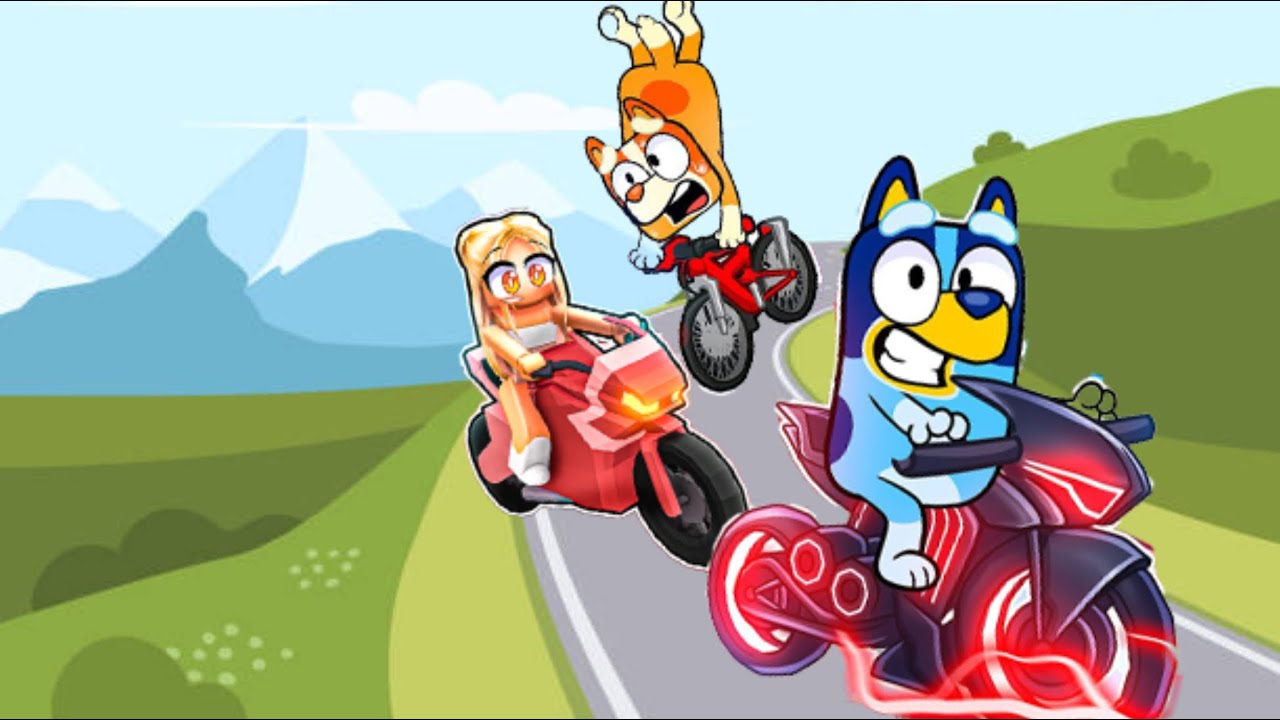 Bluey and Bingo Motorcycle Race (Roblox) - YouTube