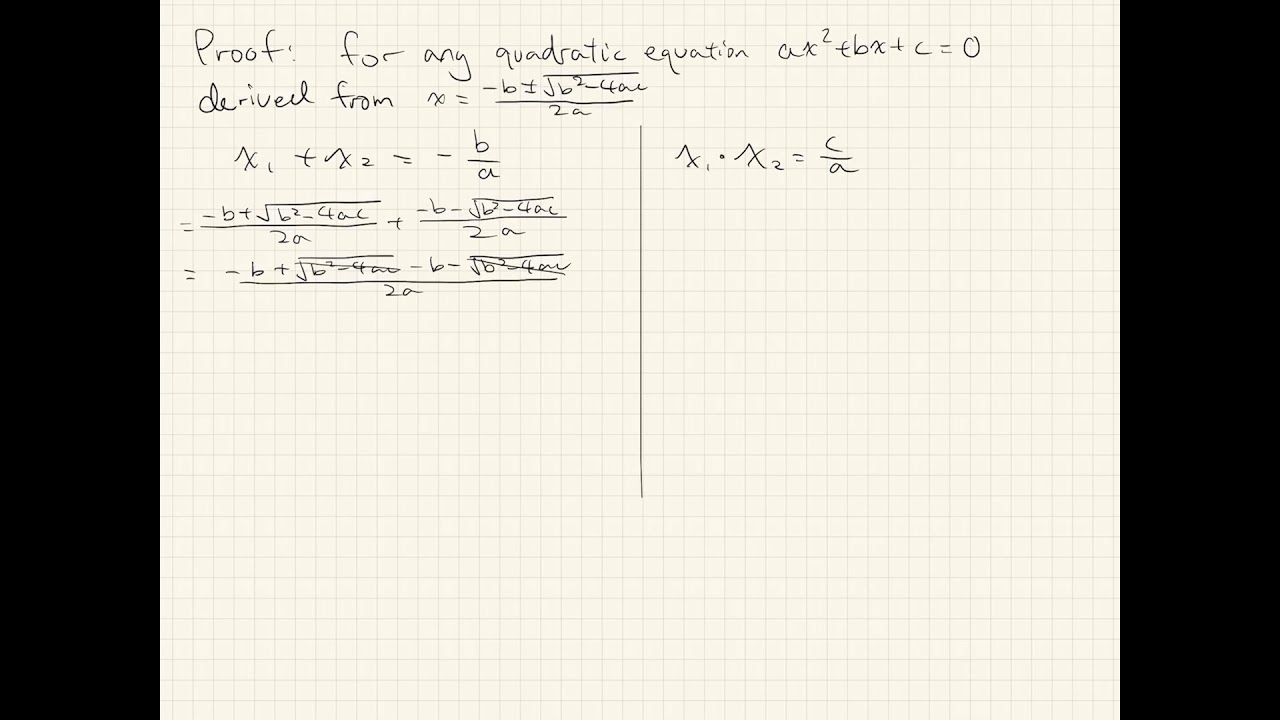 Formulas Relating the Zeros of Quadratic Equations | Shortcuts for Sums ...