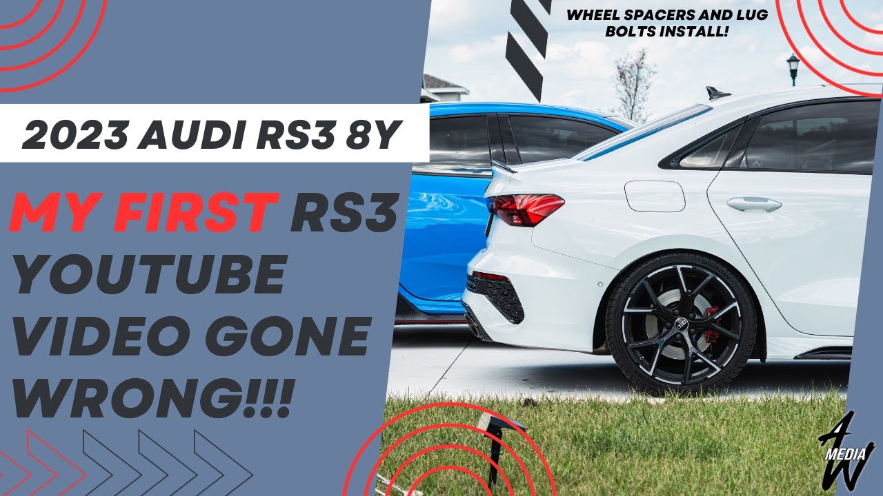 2023 Audi rs3 8y Wheel Spacer and Lug Bolt install gone wrong - YouTube