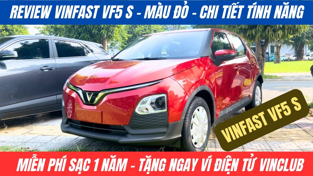 Review Vinfast Vf5S Màu Đỏ | Thay đổi nhẹ so với Vinfast Vf5 Plus - YouTube