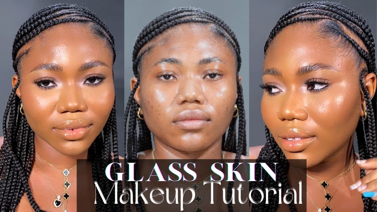 Glass skin makeup tutorial on acne prone skin| Beginner friendly - YouTube