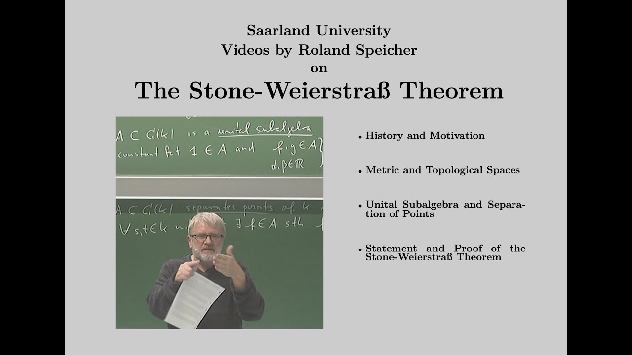 Stone-Weierstrass: statement of the theorem - YouTube