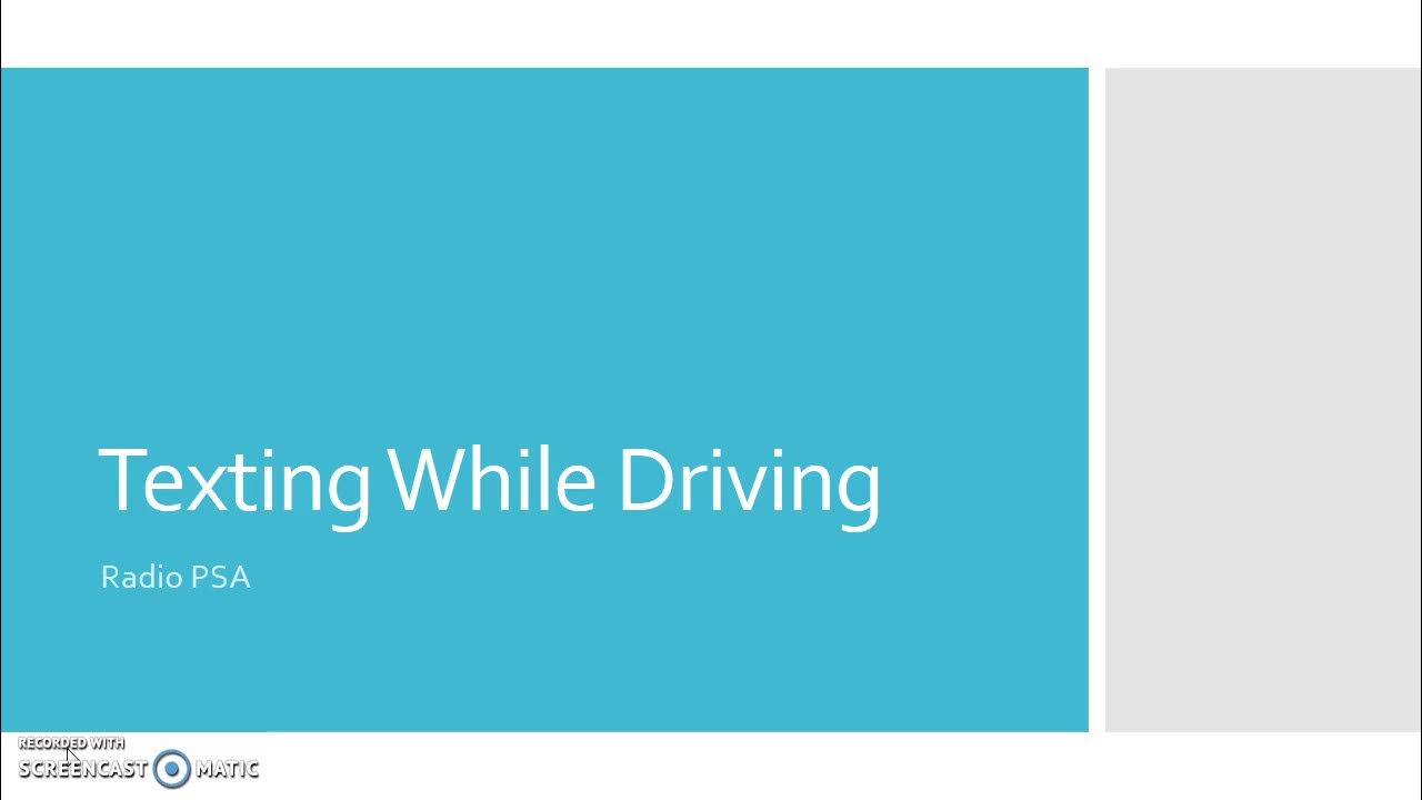 Texting and Driving Radio PSA - YouTube