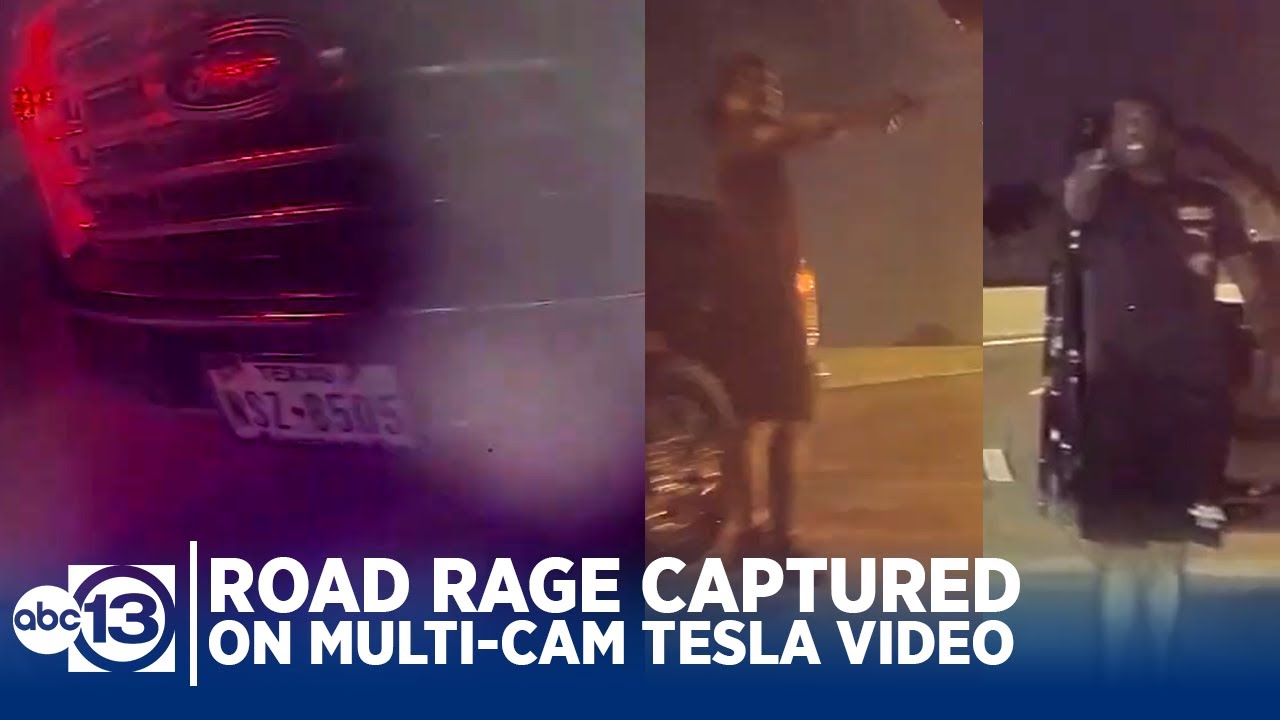 Tesla's multi-cam cameras capture suspect shooting at driver - YouTube