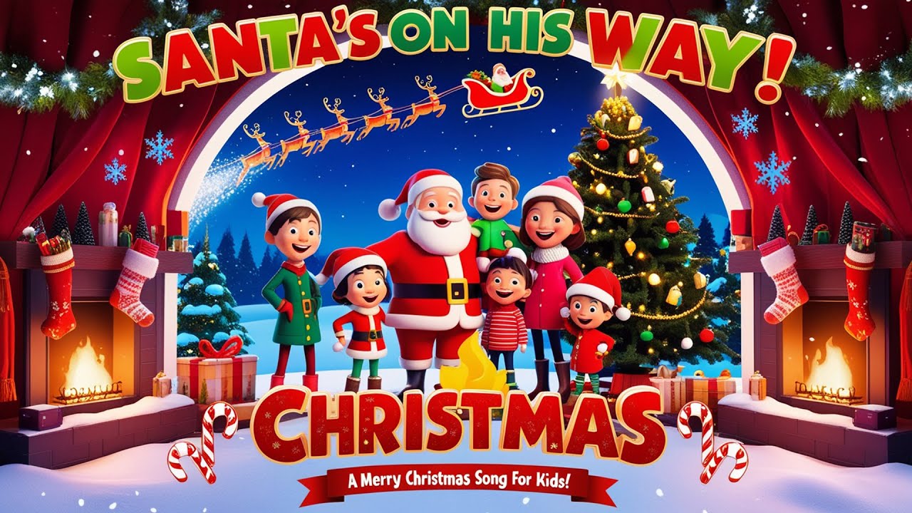 Santa’s on His Way – A Merry Christmas Song for Kids! - YouTube