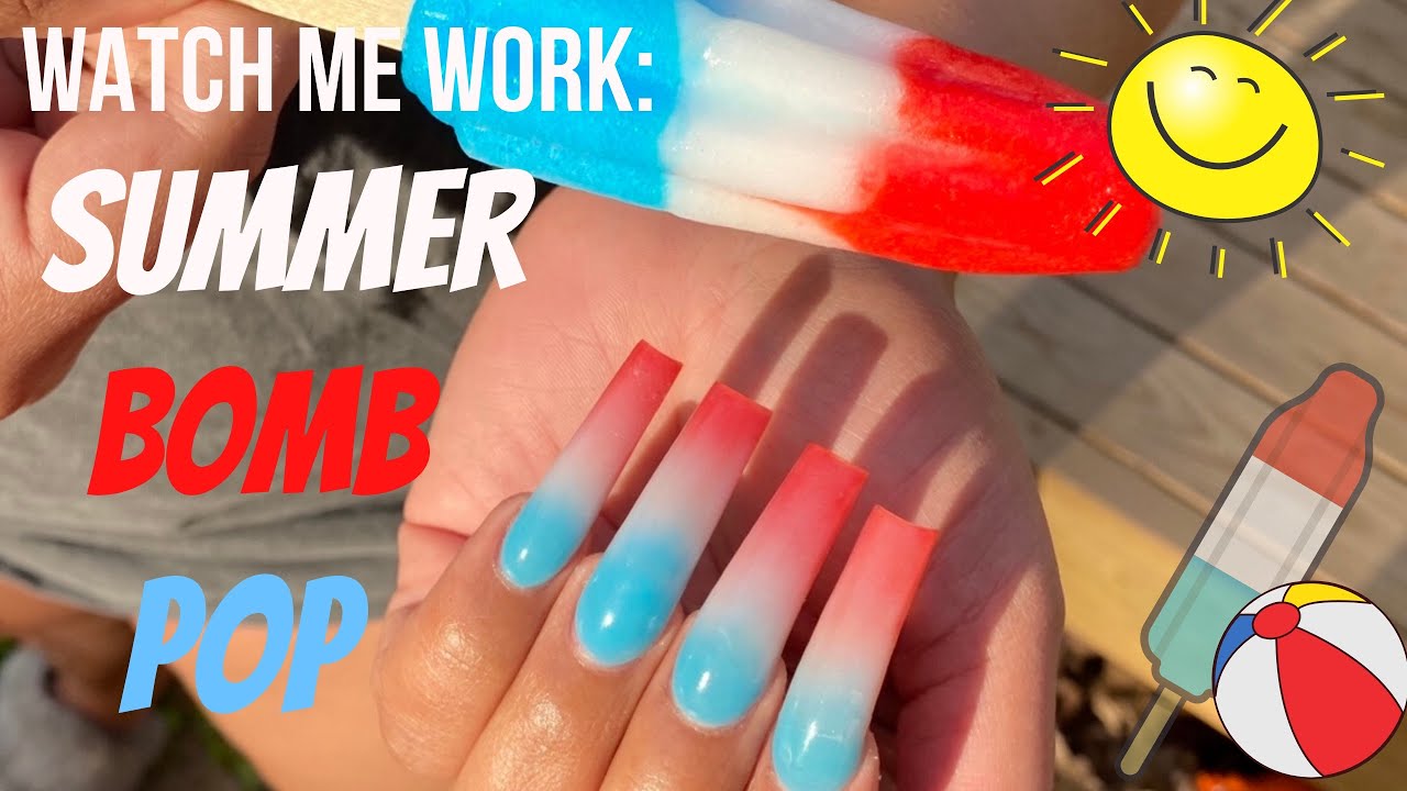 WATCH ME WORK: SUMMER BOMB POP NAILZ | inspo: @mamacitaaaaass - YouTube