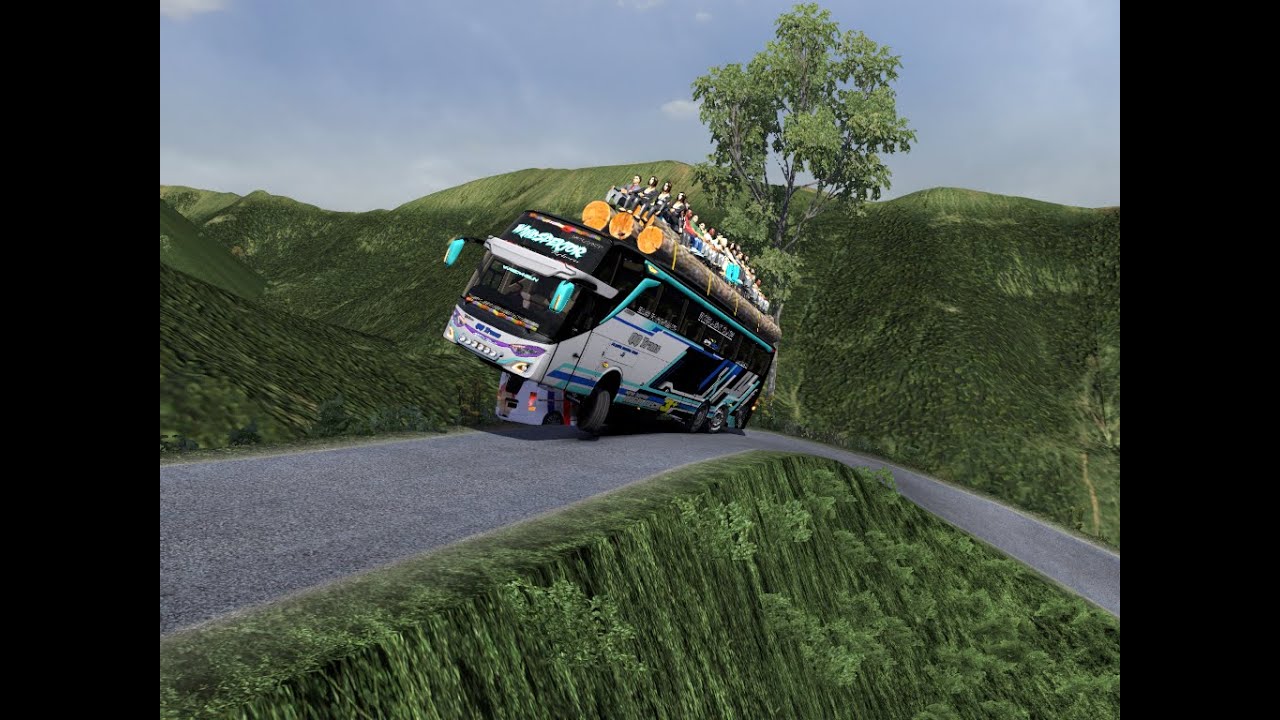the craziest bus on extreme roads : Euro Truck Simulator 2 - YouTube