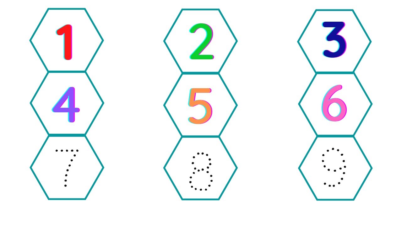 Learn Numbers with Colours | One, Two, Three | Kidzee Master - YouTube