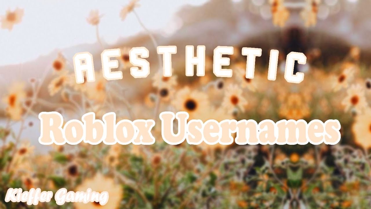 Aesthetic Roblox Usernames 2020 || Kieffer Gaming - YouTube