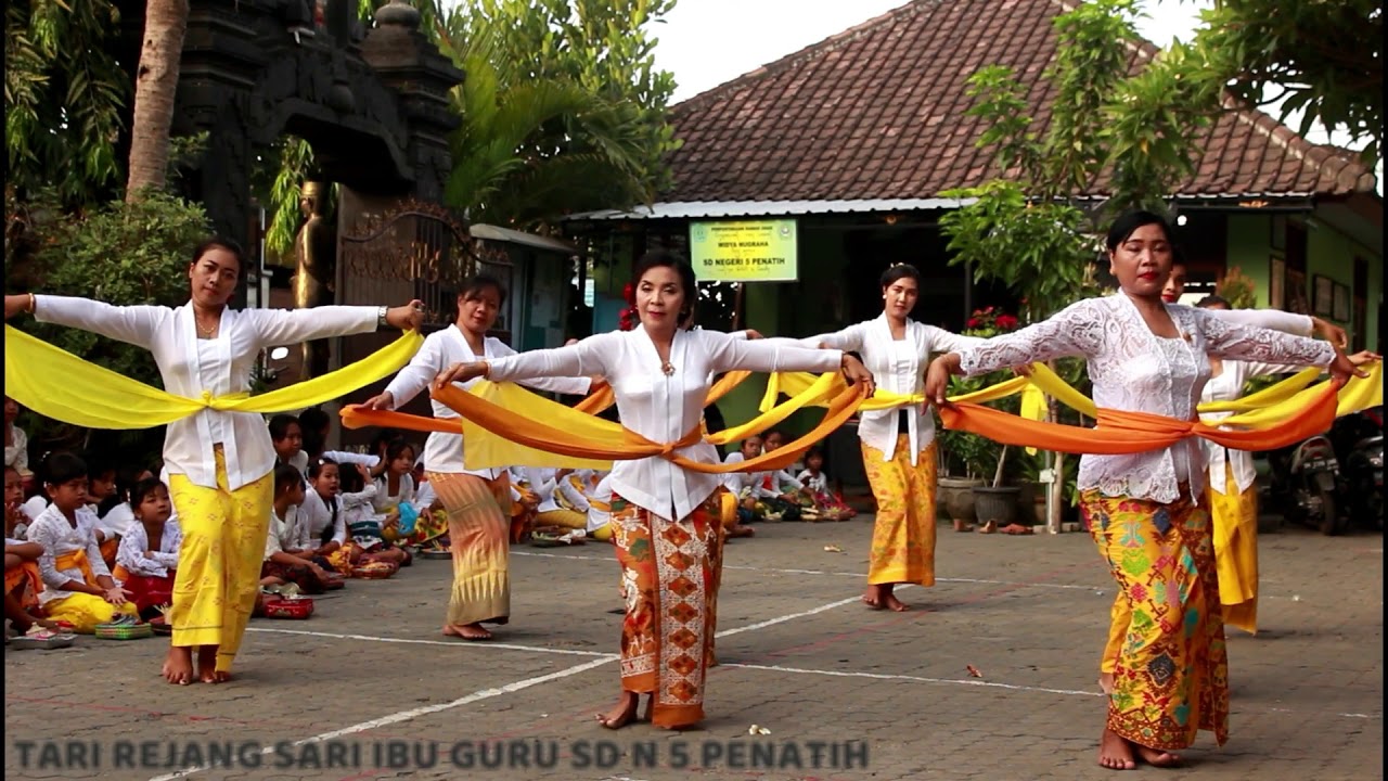 Tari Rejang Sari Ibu Guru SD N 5 Penatih (Saraswati 2019) - YouTube