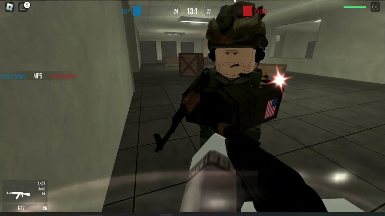 playing airsoft centre on roblox for the first time - YouTube