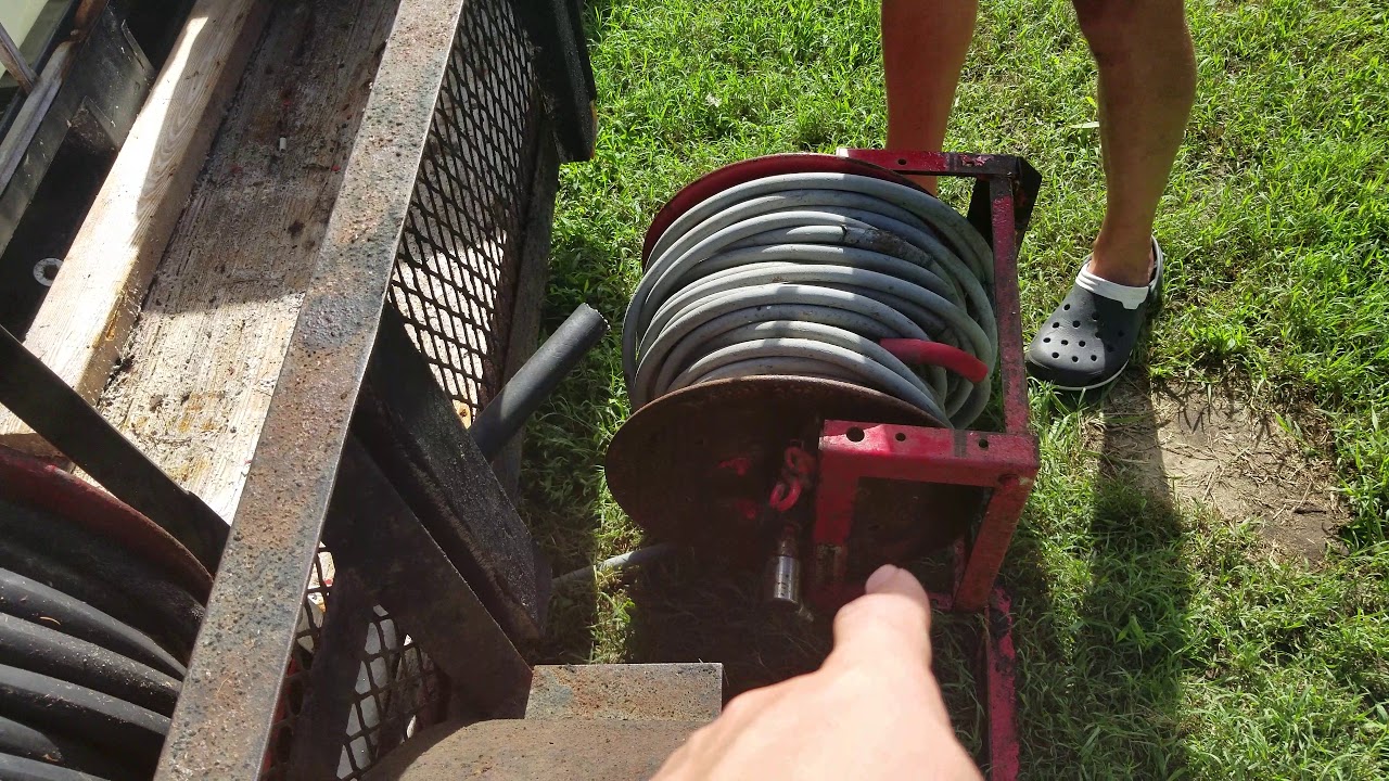 Replacing old stacked hose reel kit with new frame on Summit hose reels ...