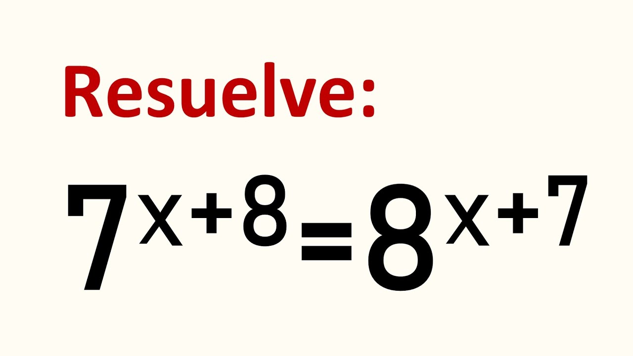 Resuelve La EcuaciÓn Exponencial Usando Logaritmos Álgebra Básica