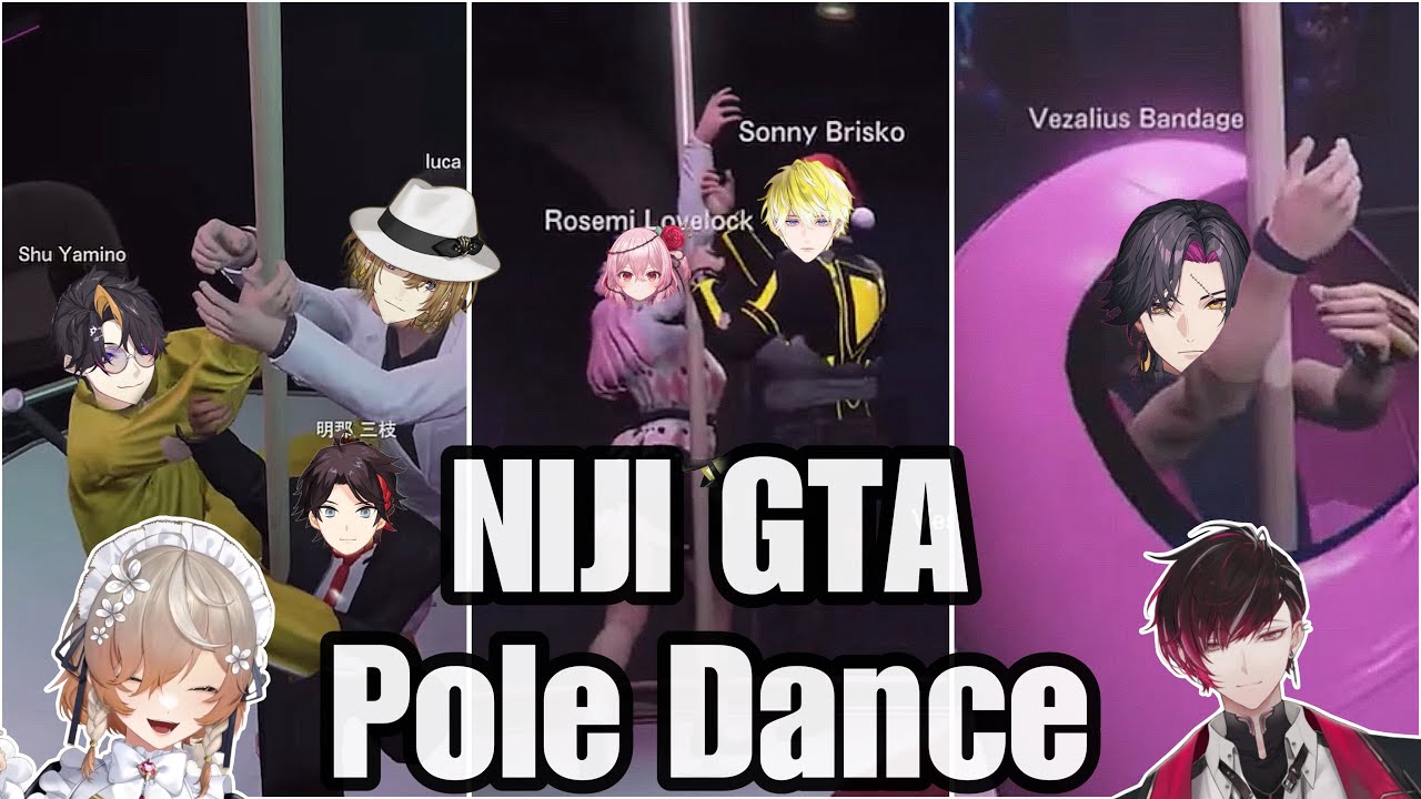 【彩虹社NIJISANJI EN】NIJI GTA Pole dance group - YouTube