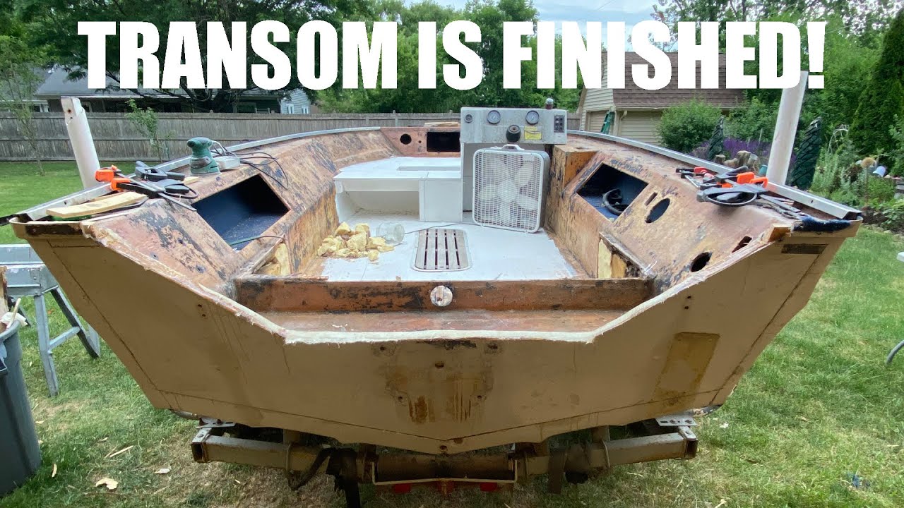 Lakeland Boat Build TRANSOM IS FINISHED! (EP 6 - Finishing The Transom ...