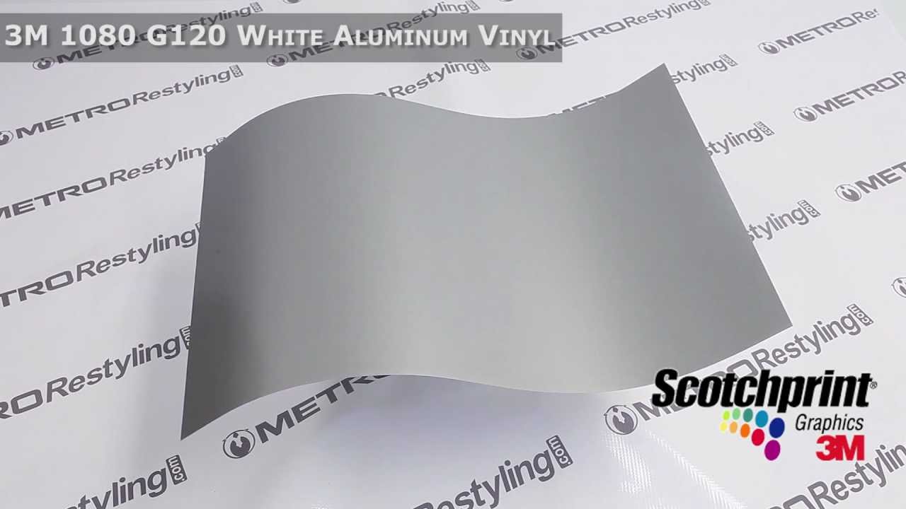 3M Scotchprint Wrap Film Series 1080 Gloss White Aluminum Vinyl G120 ...