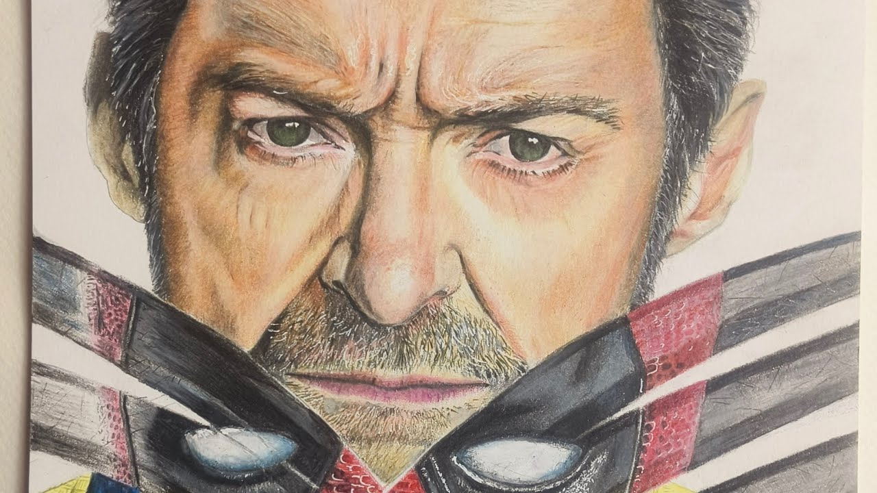 How to Draw Deadpool & Wolverine with colored pencils| Speed Drawing ...