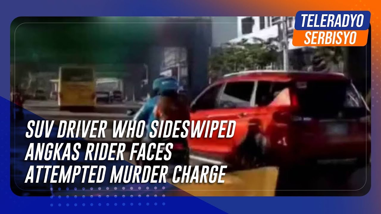 Driver who sideswiped Angkas rider faces attempted murder charge - YouTube