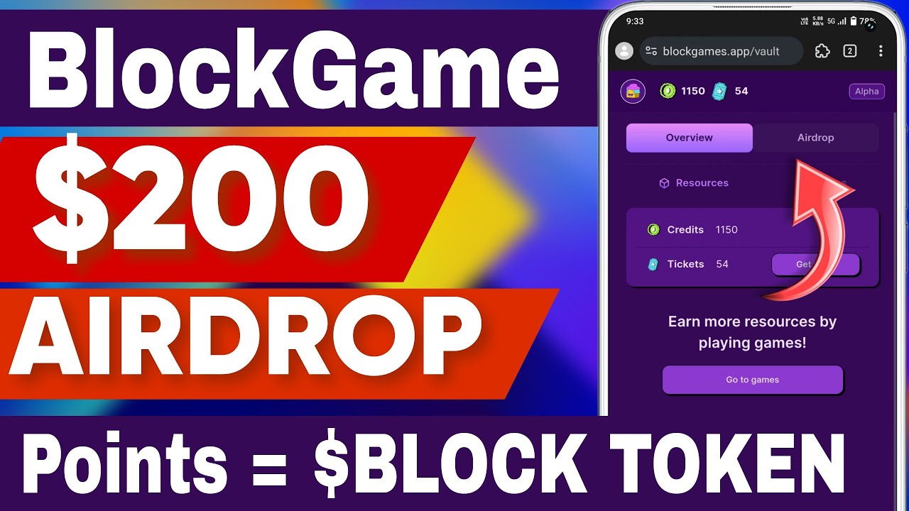 Block Game New Airdrop 🔥| Free airdrop $200 Don't Miss Gaming Project ...