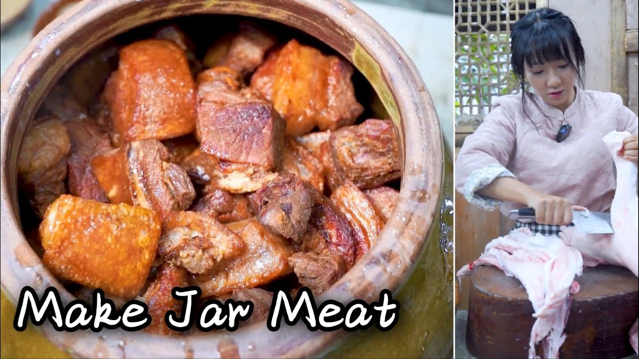 Making Jar Meat | Putting meat in jar and get a delicious meat dish ...