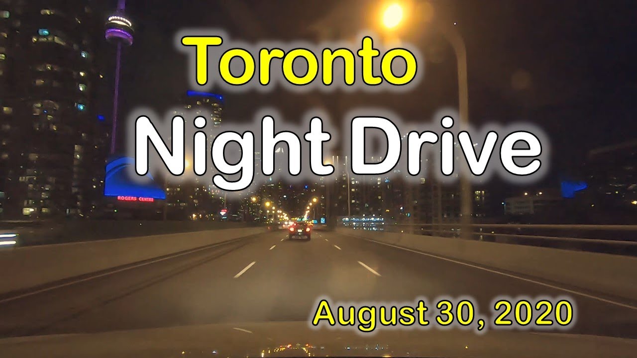 Toronto Night Drive | Toronto Skyline | Dufferin St | Gardiner ...