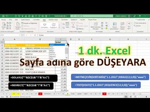 Excel 1 Dakika - Sayfa Adına Göre DÜŞEYARA
