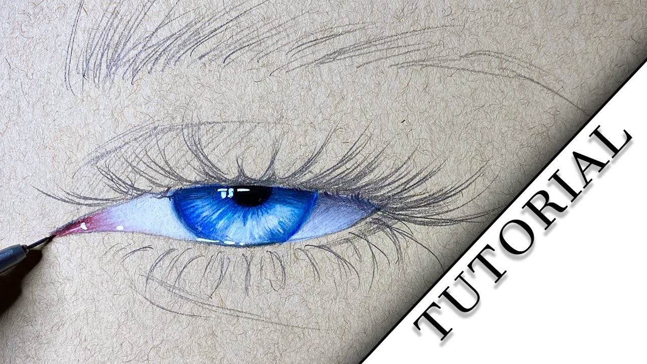 Come disegnare un OCCHIO REALISTICO a colori | TUTORIAL MAGICO E COMPLETO - YouTube